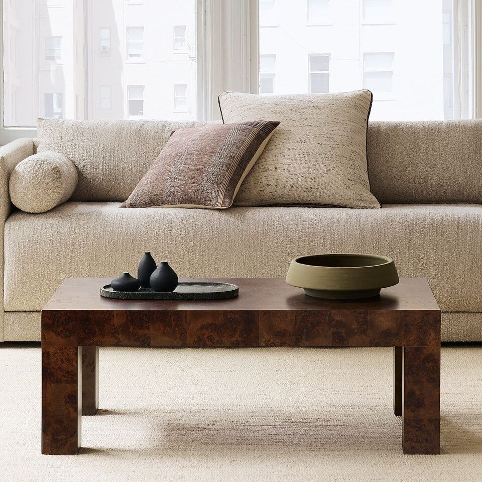 Parsons Burl Coffee Table (112 cm) | West Elm UK